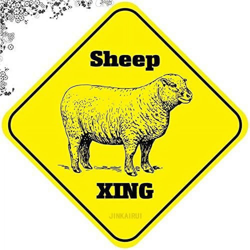 Metal Tin Sign Sheep Xing Sign for Home Office Bar Indoor Outdoor Wall ...