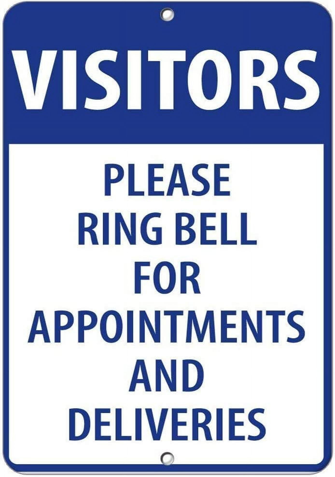 Metal Tin Sign Signs Visitors Please Ring Bell for Appointments and ...
