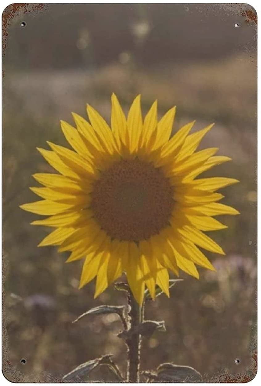 Metal Tin Sign Sunflower Vintage Tin Poster Metal Sign Wall Decoration ...