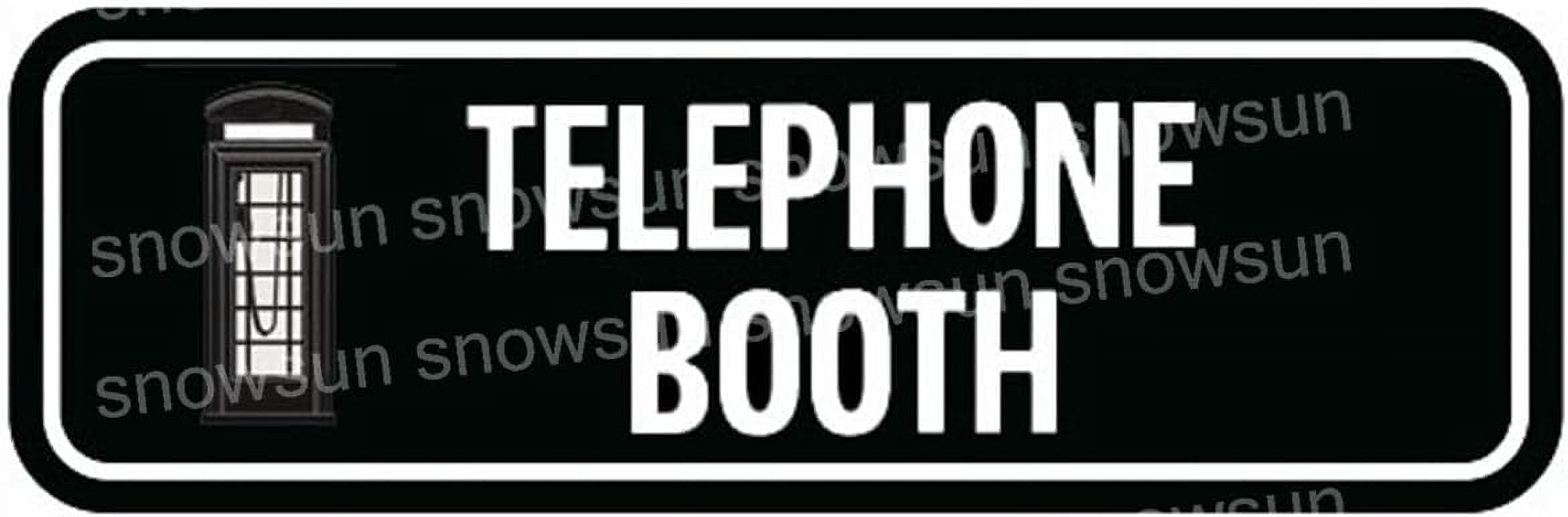 Metal Tin Sign Telephone Booth Metal Signs Vintage Signs Retro Sign For ...