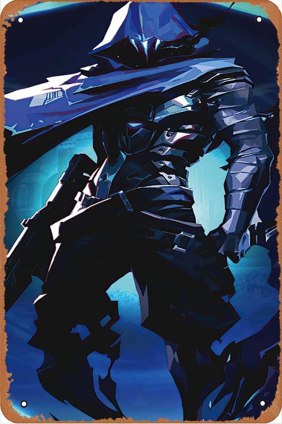 Metal Tin Sign Video Game, Valorant, Omen (Valorant) Vintage Retro ...