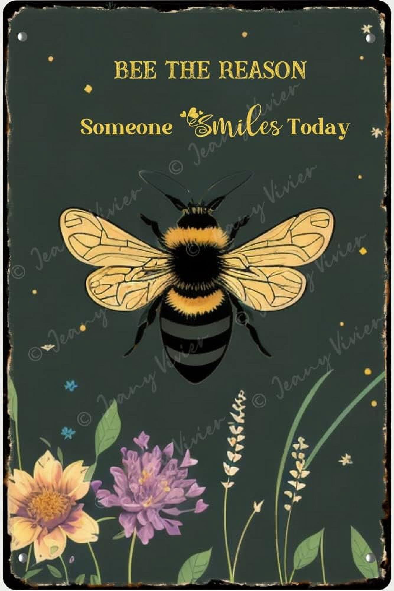 Metal Tin Sign Vintage Bee The Today Look Home Kitchen Bathroom Farm ...