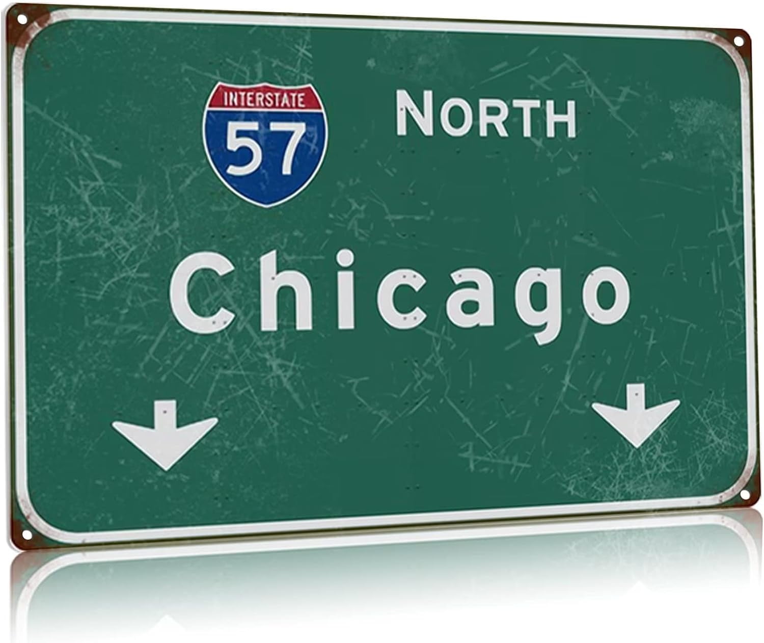 Metal Tin Sign Vintage West Los Angeles Interstate 10 Direction Signage ...