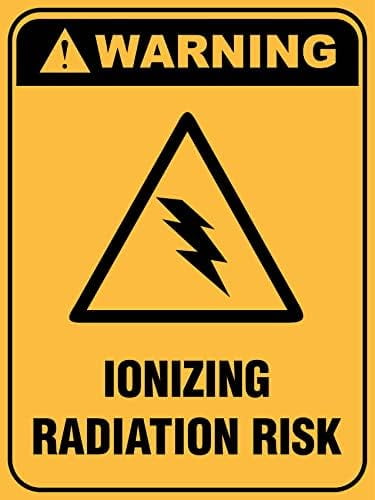 Metal Tin Sign Warning Ionizing Radiation Risk Sign Warning Security ...