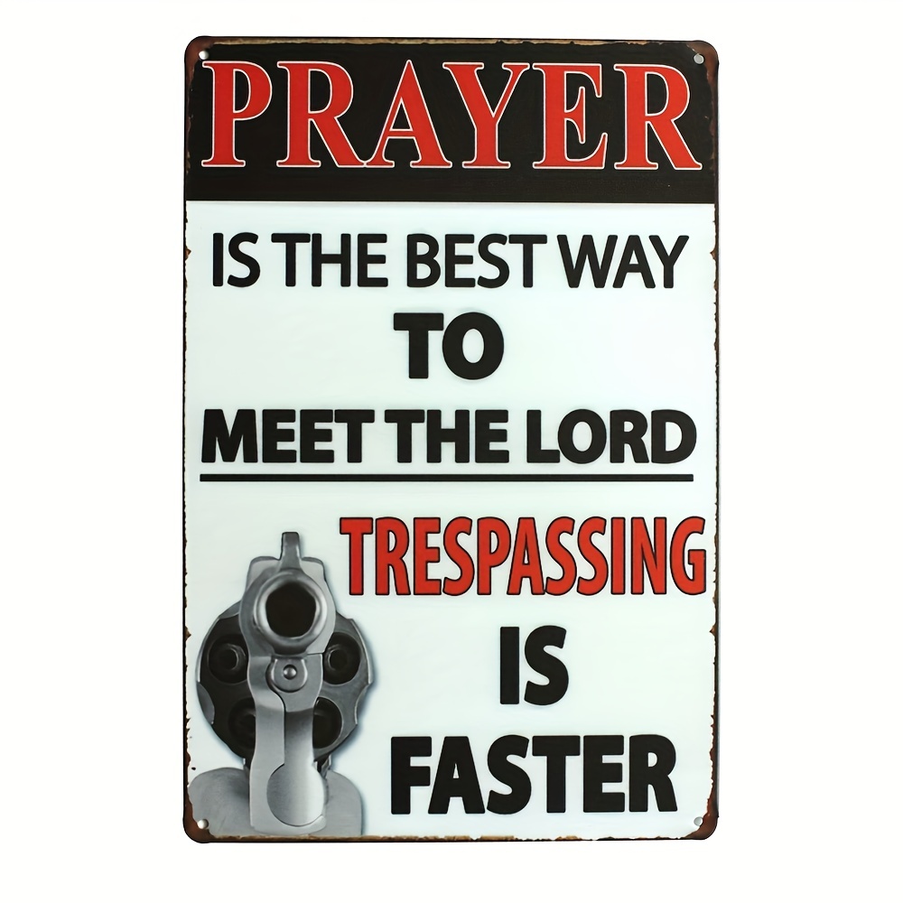 Metal Tin Sign, Warning No Trespassing You Will Lose Metal Sign ...