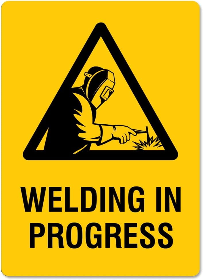 Metal Tin Sign Welding Signs Welding In Progress Welding Signs Caution ...