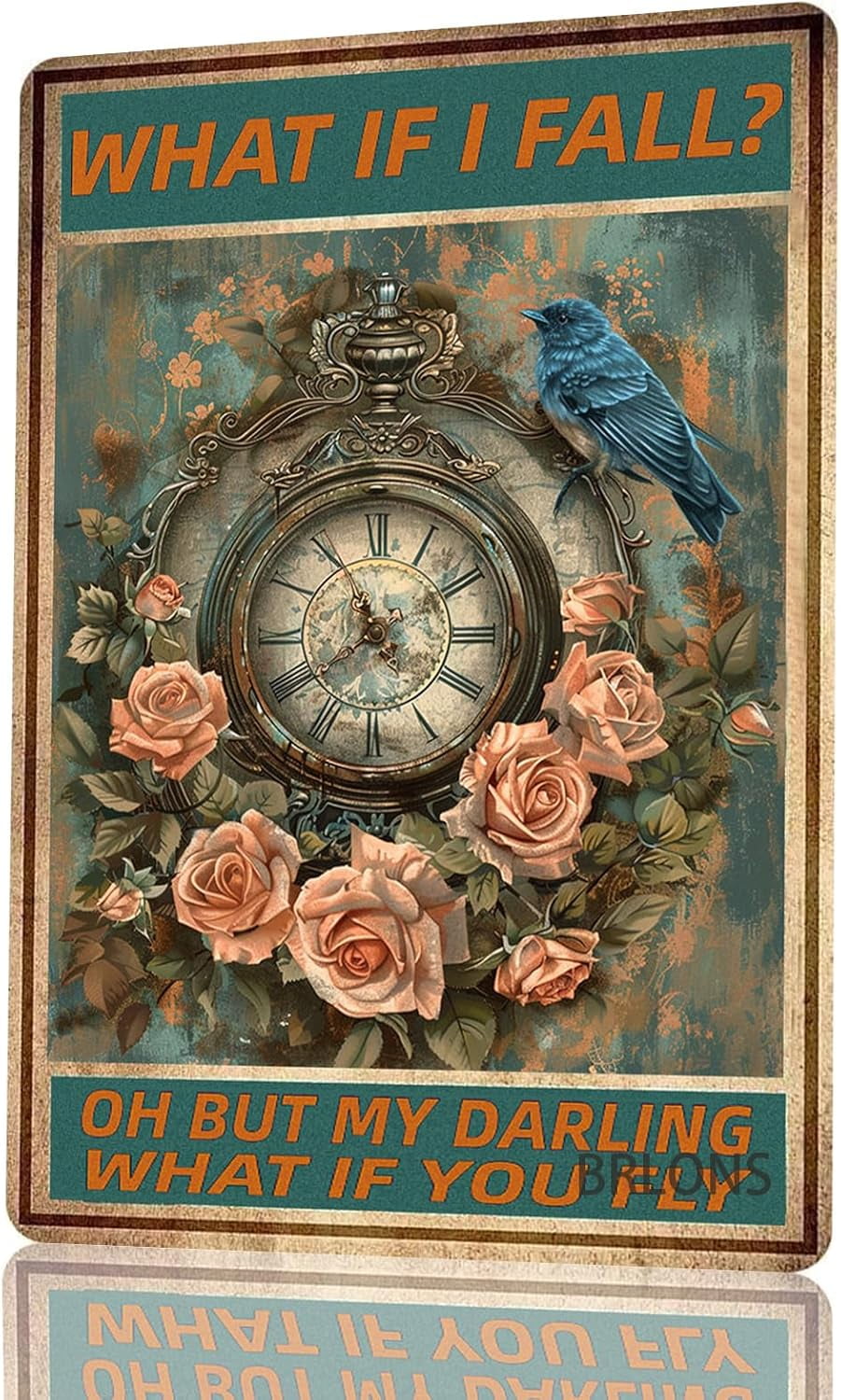 Metal Tin Sign What If I Fall Oh But My Darling What If You Fly Metal ...