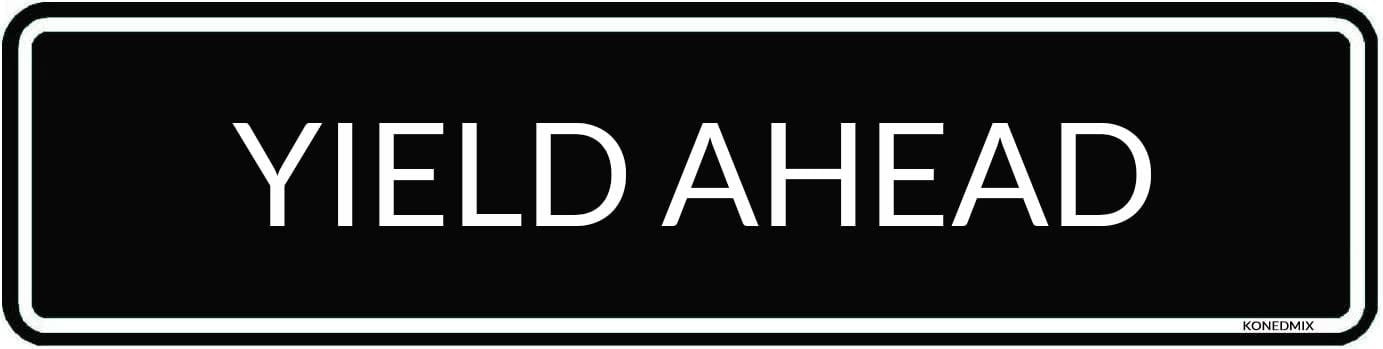 Metal Tin Sign Yield Ahead Sign Retro Vintage Wall Decor Traffic Sign ...