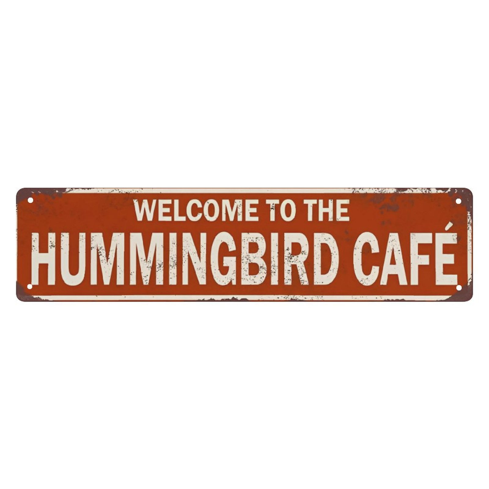 Metal Tin Sign welcome to the hummingbird cafe Street Sign Rustic Art ...