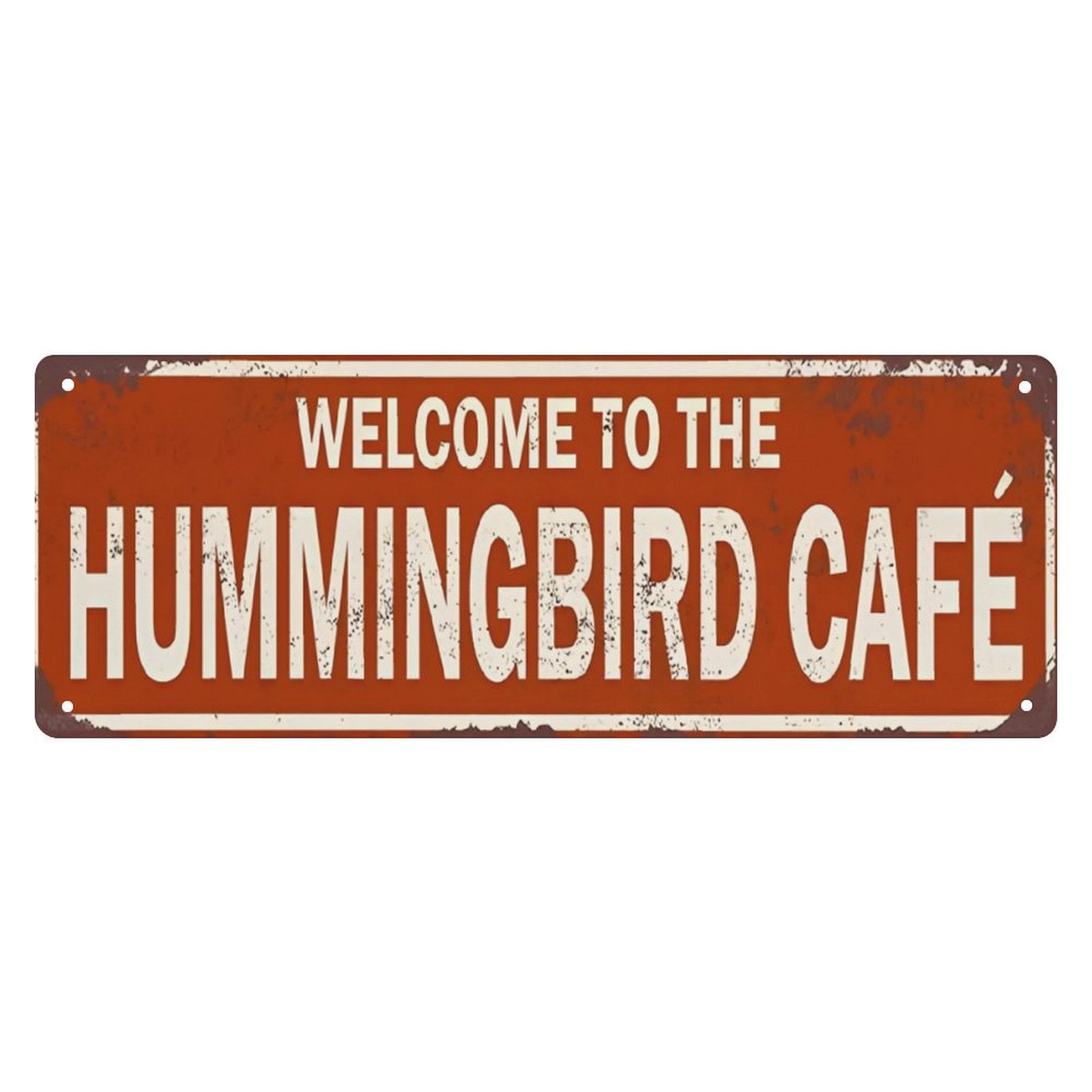 Metal Tin Sign welcome to the hummingbird cafe Street Sign Rustic Art ...