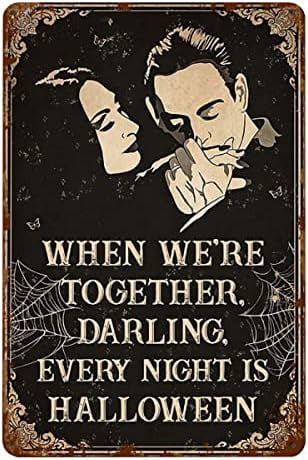 Metal Tin Signs Family Poster Husband And Wife Poster Gomez Addams ...