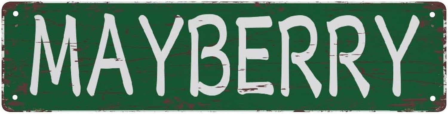 Metal Tin Signs Mayberry Funny Vintage Slim Street Tin Signs 16 X 4 ...