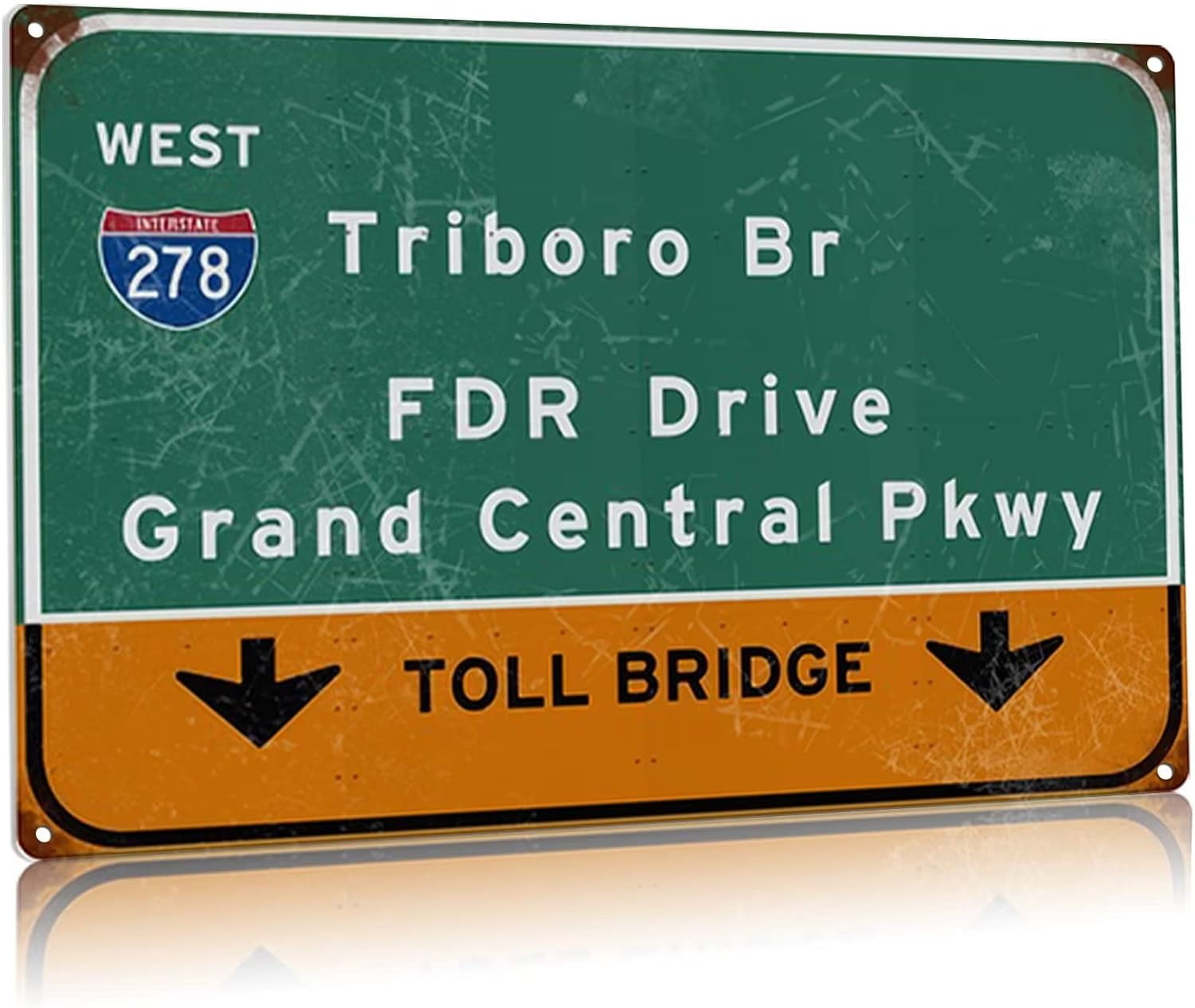 Metal Tin Signs Ny Street Sign Manhattan Exit On Direction Sign New ...