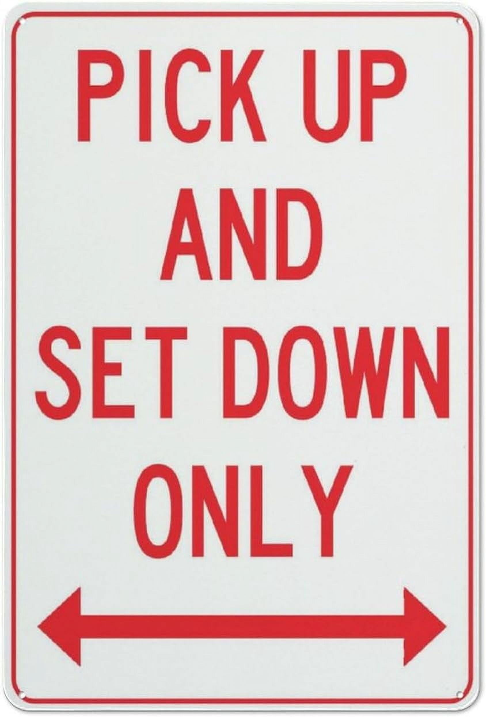 Metal Tin Signs Pick Up And Set Down Only Retro Aluminum Sign Metal Tin ...