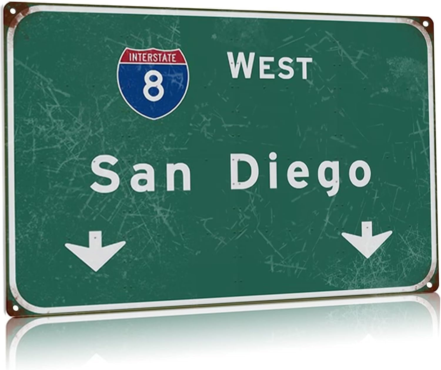 Metal Tin Signs San Diego Intercontinental 8 Highway Sign Street ...