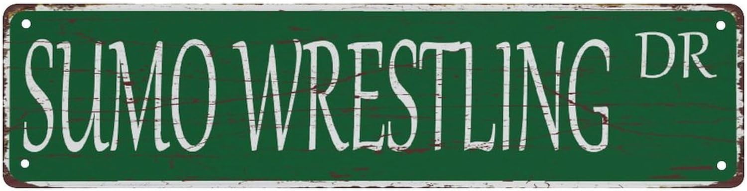 Metal Tin Signs Sumo Wrestling Dr Funny Vintage Slim Street Tin Signs ...