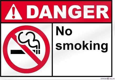 Metal Tin Signs Vintage 9foya& Home Decor Safety Sign No Smoking Danger ...