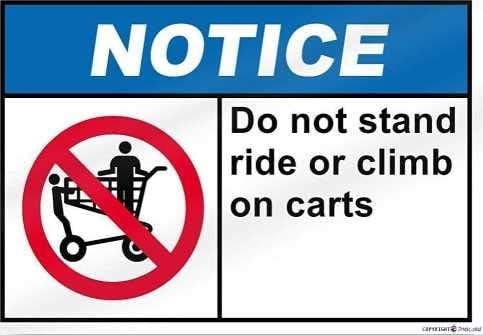 Metal Tin Signs Vintage 9foya& Home Decor Safety Sign Do Not Stand Ride ...