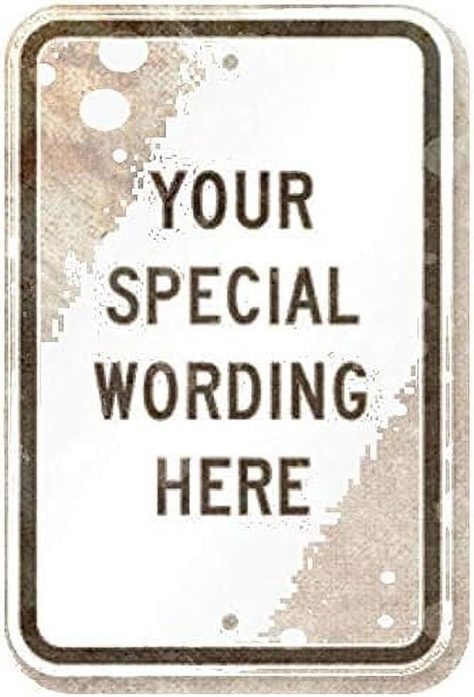 Metal Tin Signs Vintage Customizable Vertical Black Sign Template ...