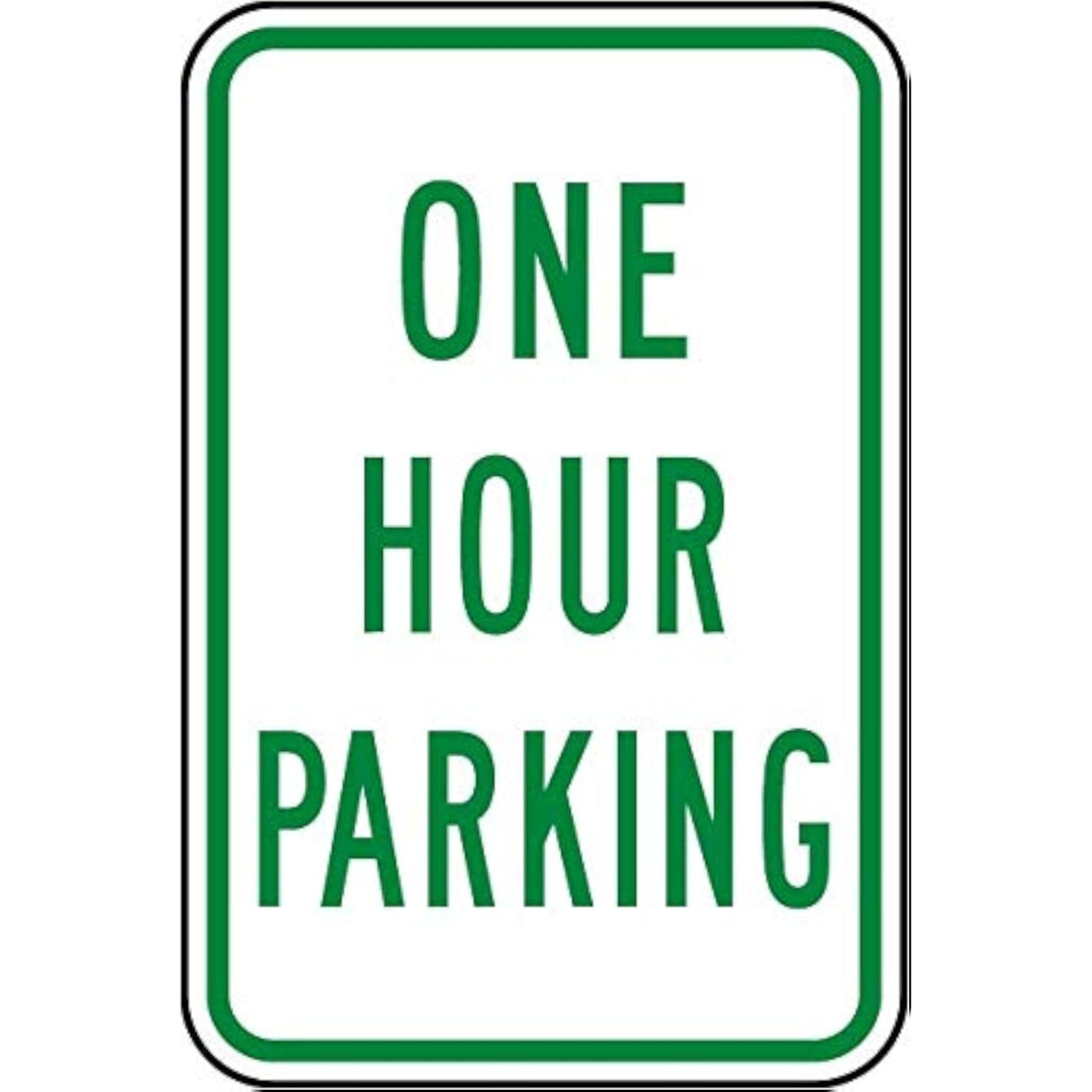 Metal Tin Warning Sign One Hour Parking Aluminum Safety Signs for Home ...