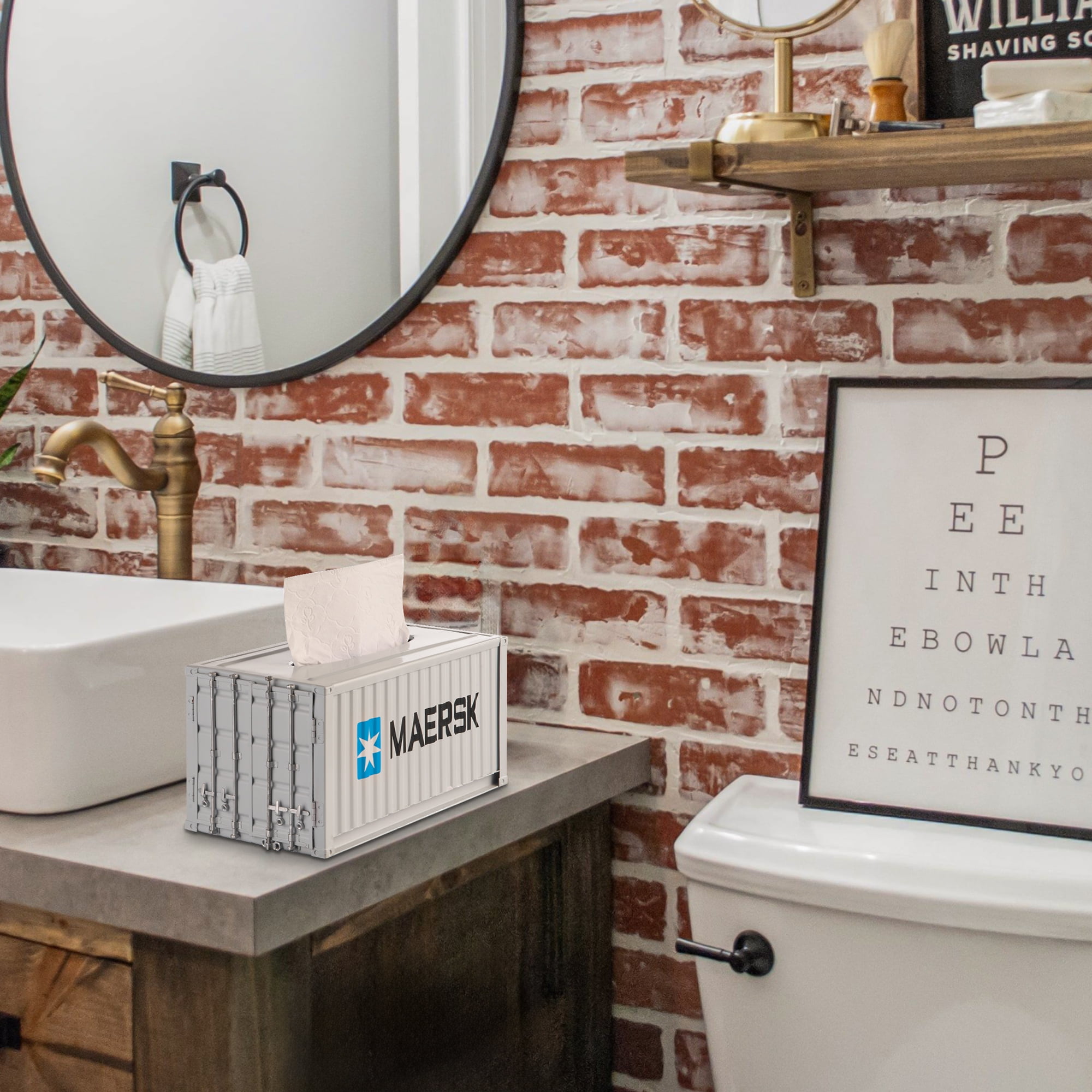 Metal Tissue Box Shipping Container Creative Tissue Box Storage Case ...