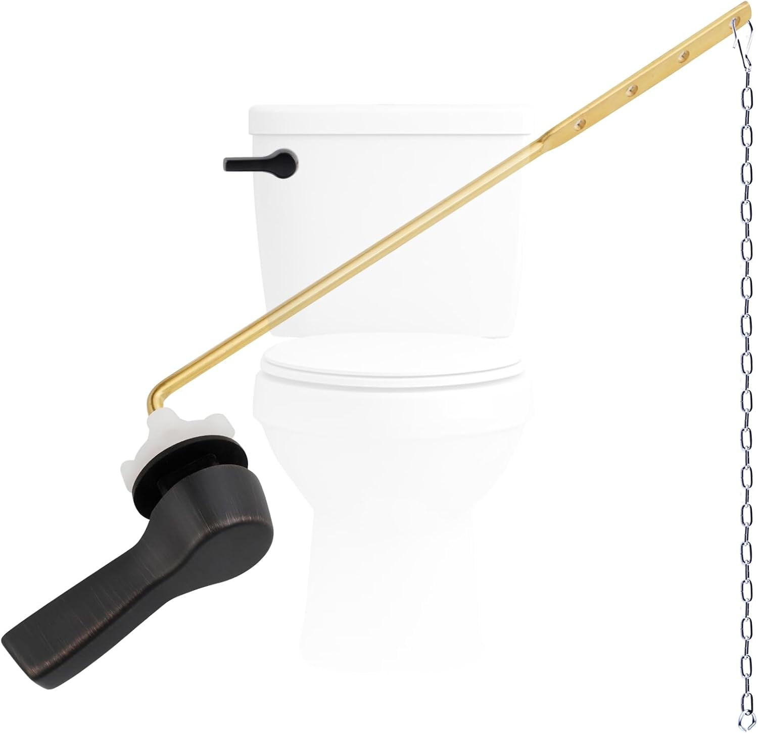 Metal Toilet Handle Lever Flush Replacement, Universal Front Mount ...