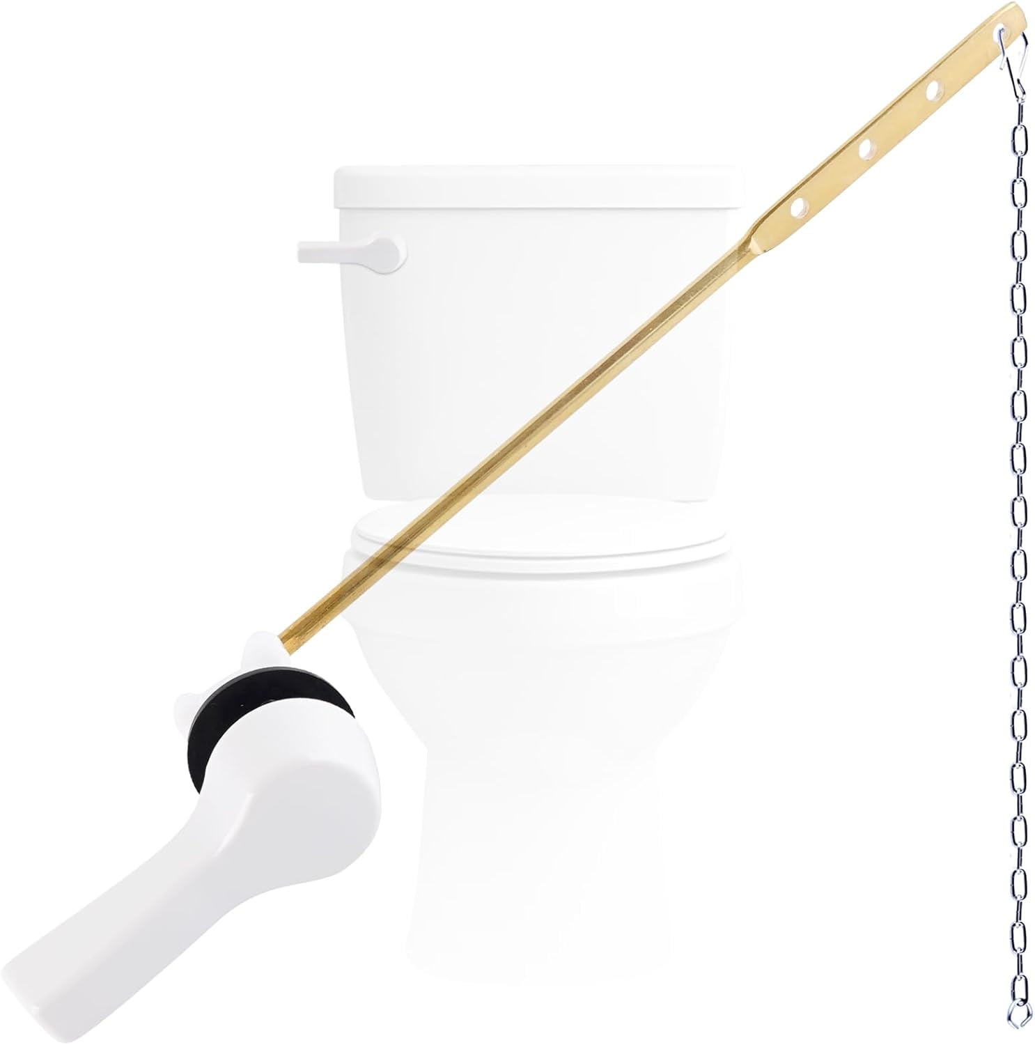 Metal Toilet Handle Lever Flush Replacement, Universal Front Mount ...