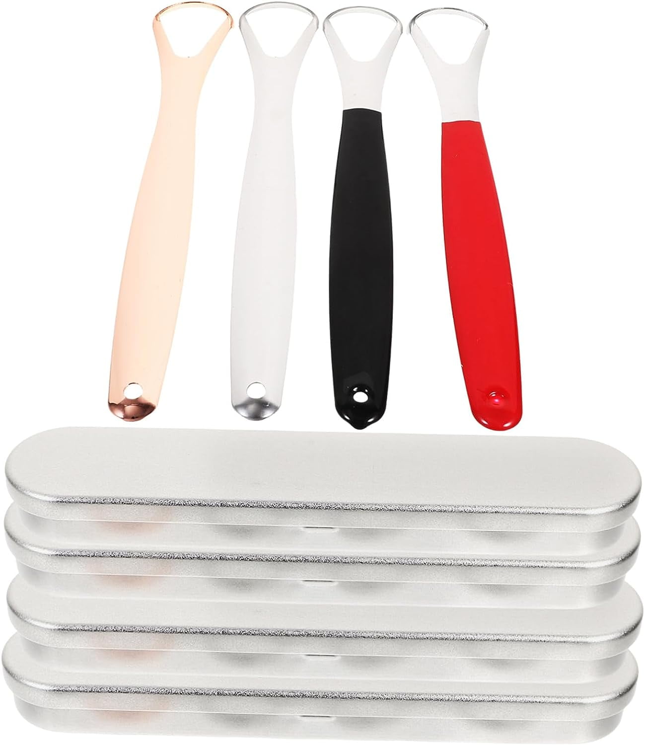 Metal Tongue Scraper 4 Sets of Oral Care Tongue Scraper Household ...