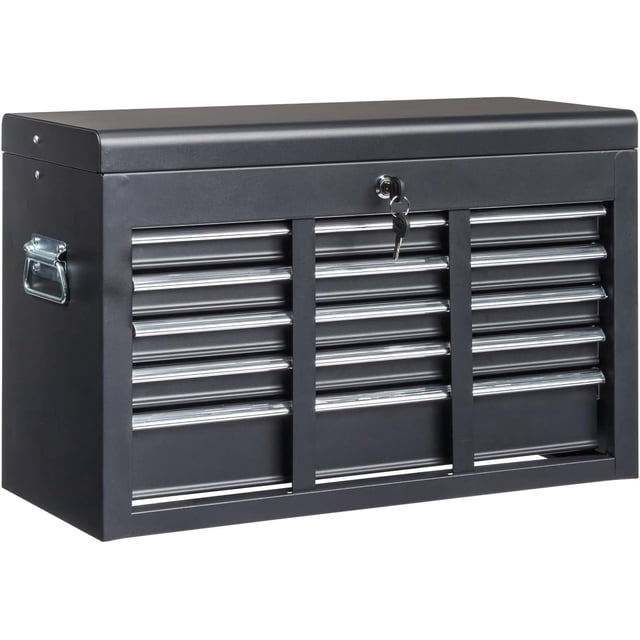 Metal Tool Box, 5-Layer Drawers & Top Storage Tray Tool Box with Lock ...