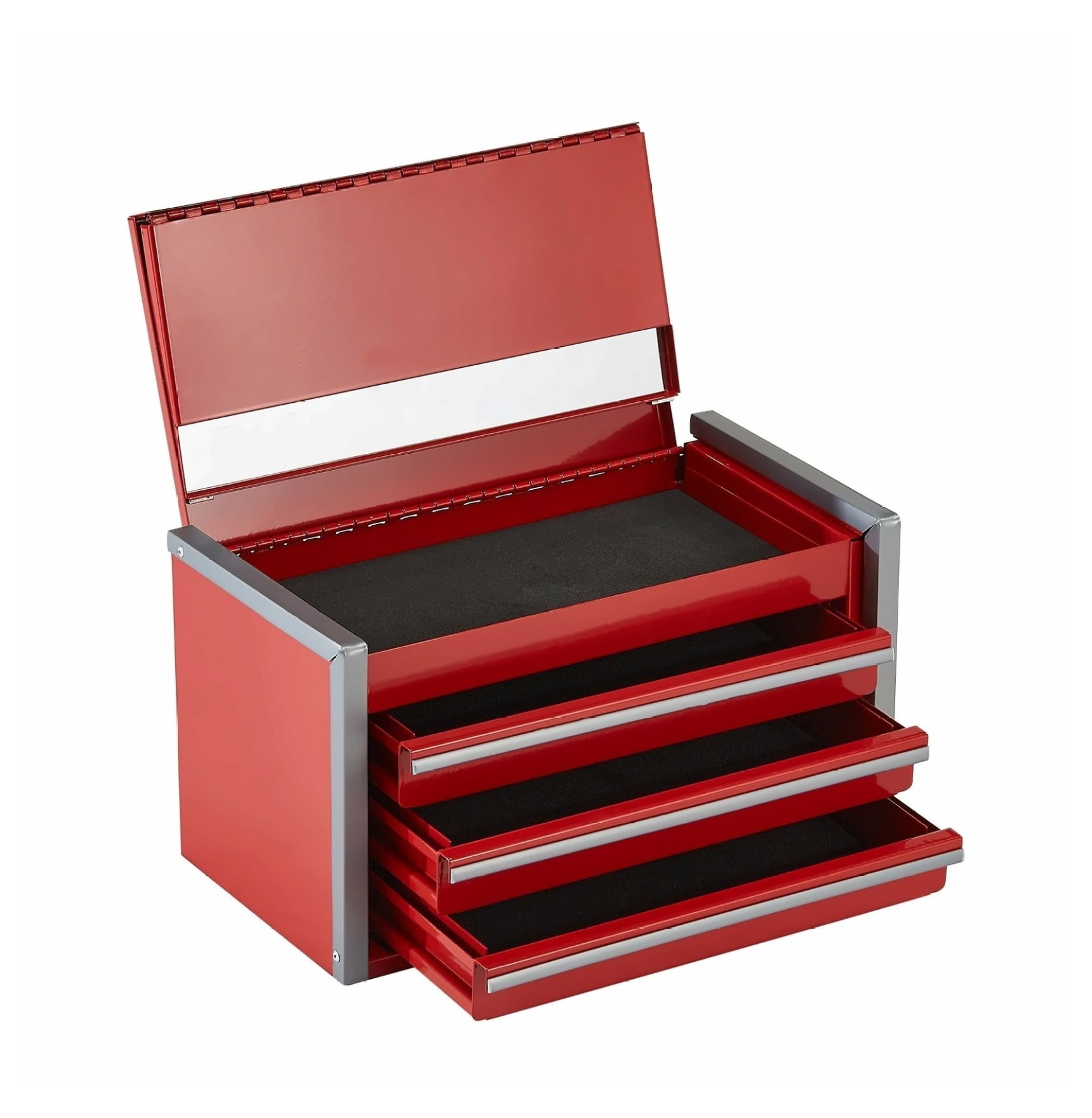 Metal Tool Box 8.6-inch, 3 Drawer Portable Tool Organizer, Small Steel ...