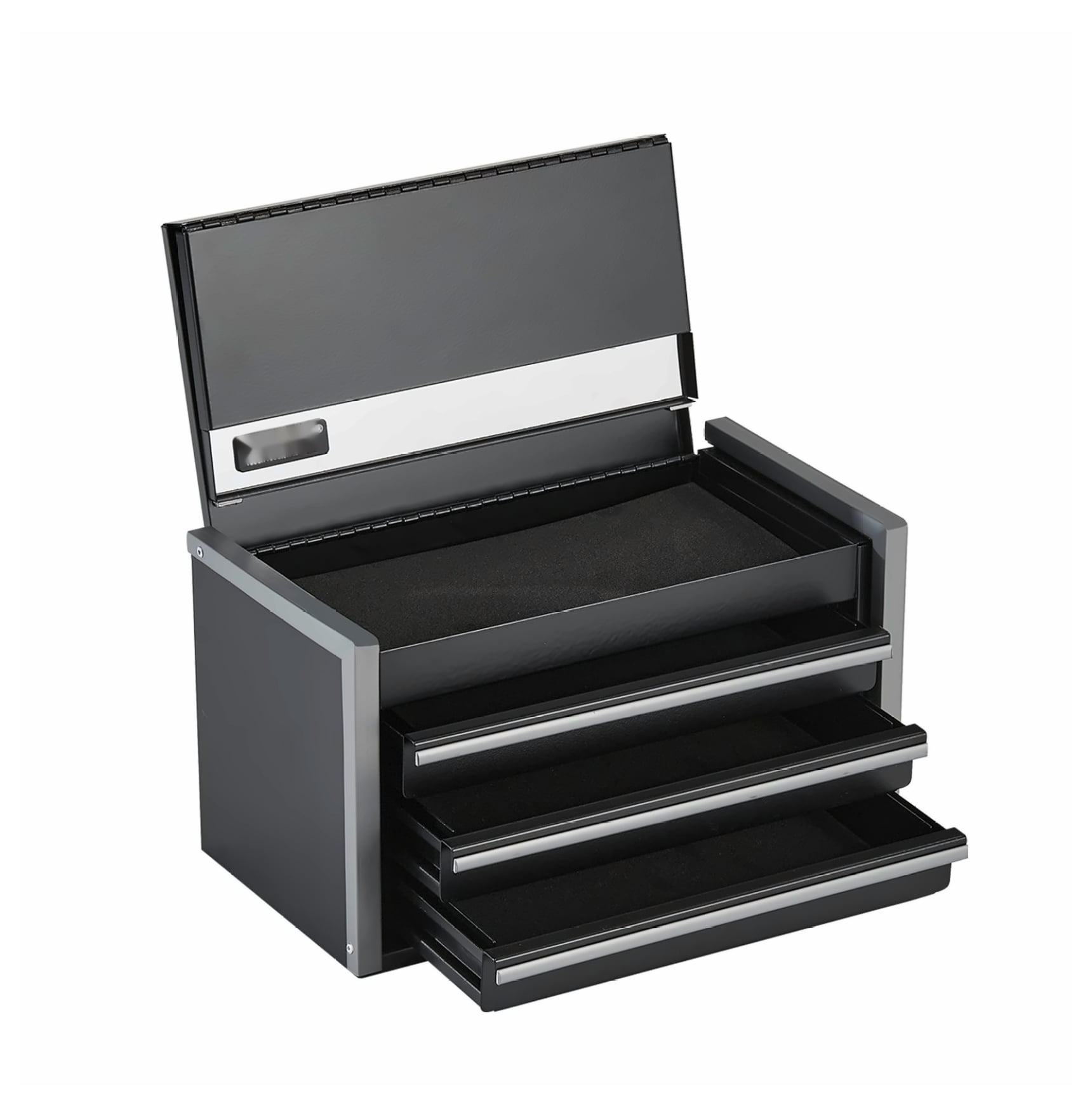 Metal Tool Box 8.6-inch, Portable 3 Drawer Tool Organizer, Steel ...