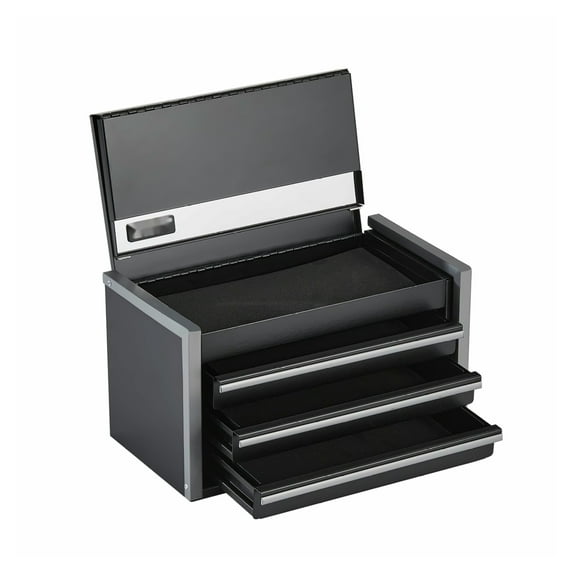 Metal Tool Box 8.6-inch, Portable 3 Drawer Tool Organizer, Steel ...