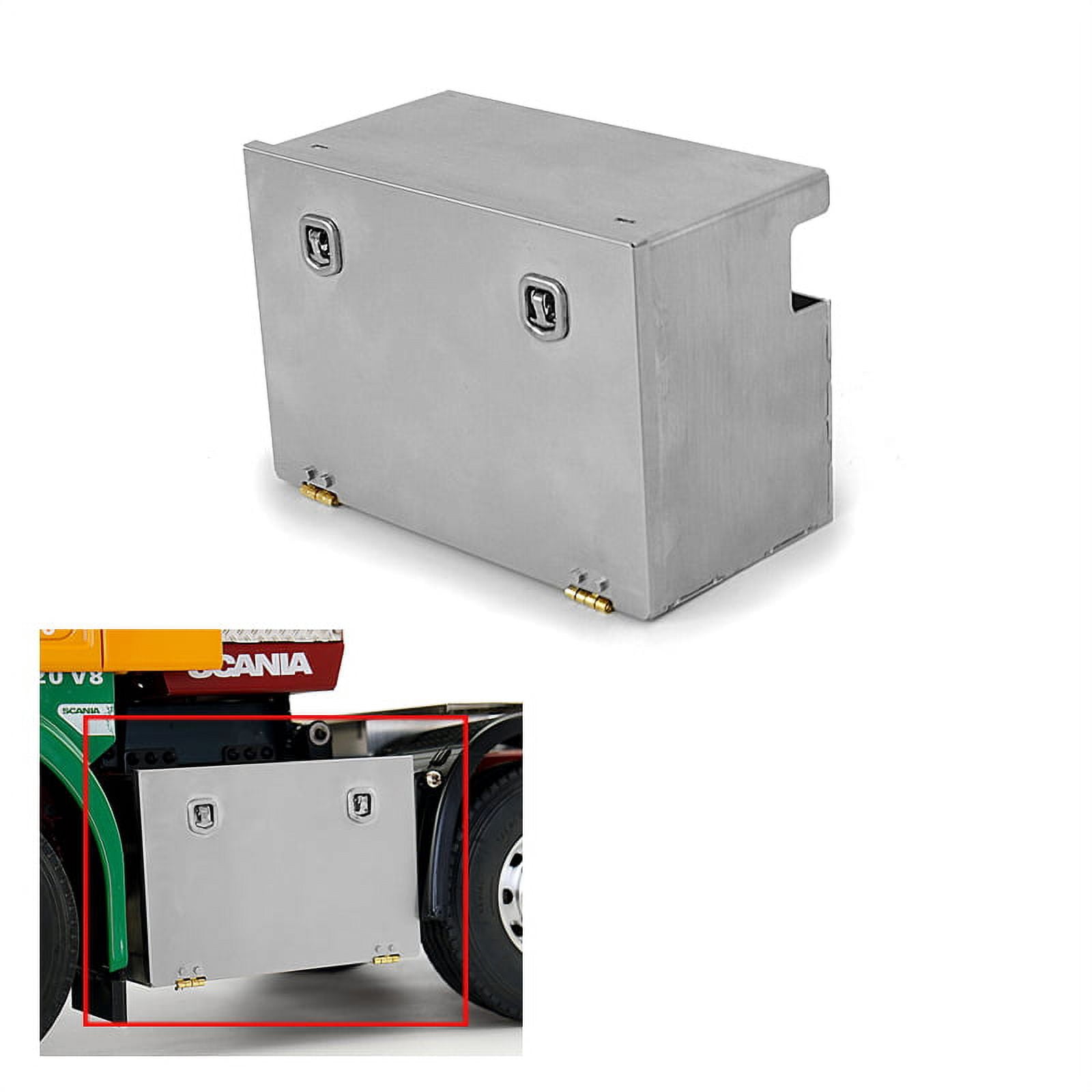Metal Tool Box Tank for 1/14 Lesu Rc Tractor Truck Trailer DIY Car ...