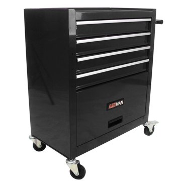 Fortress Textured Metal 31.5" Garage Mobile Chest with 3 Full Extension ...