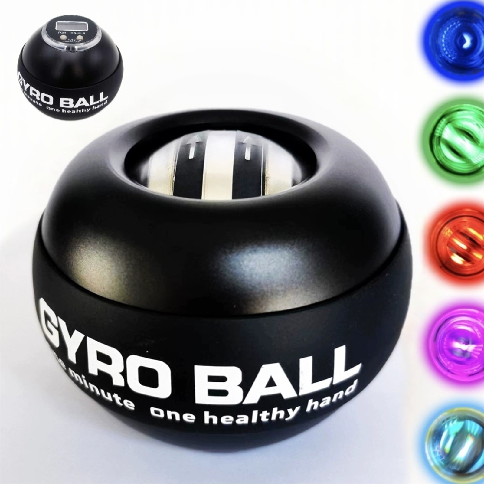 Metal Torque Ball Hand Exerciser - Gyro Wrist Trainer with LED Counter ...