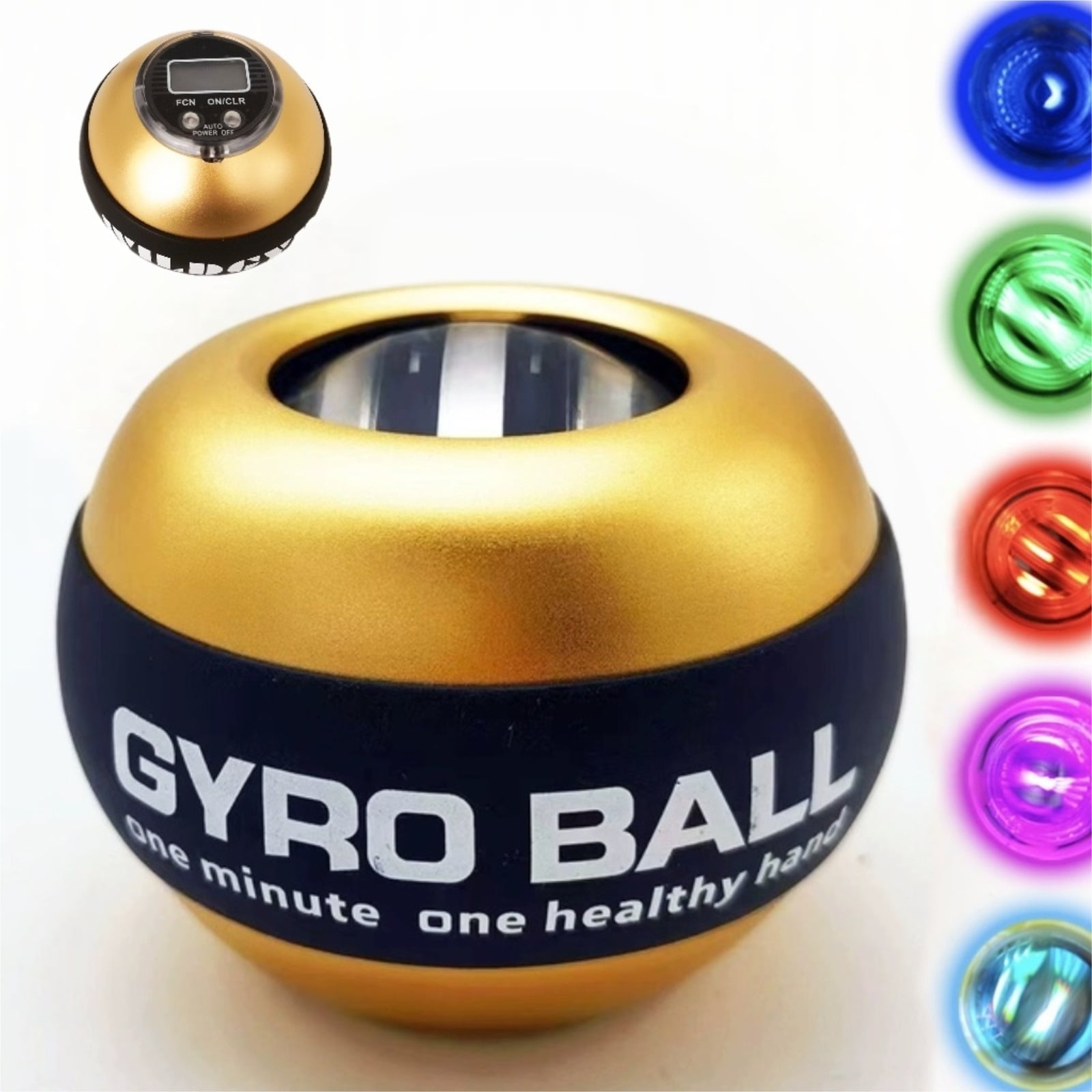 Metal Torque Ball Hand Exerciser - Gyro Wrist Trainer with LED Counter ...