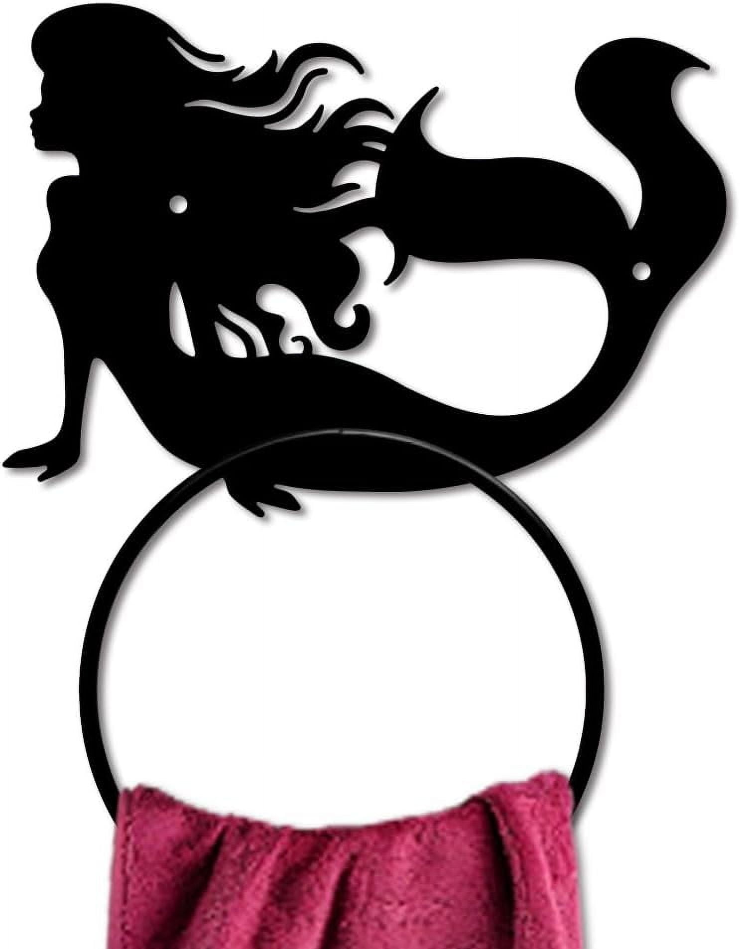 Metal Towel Ring Sea Hand Towel Holder Round Ocean Theme Towel Hangers ...