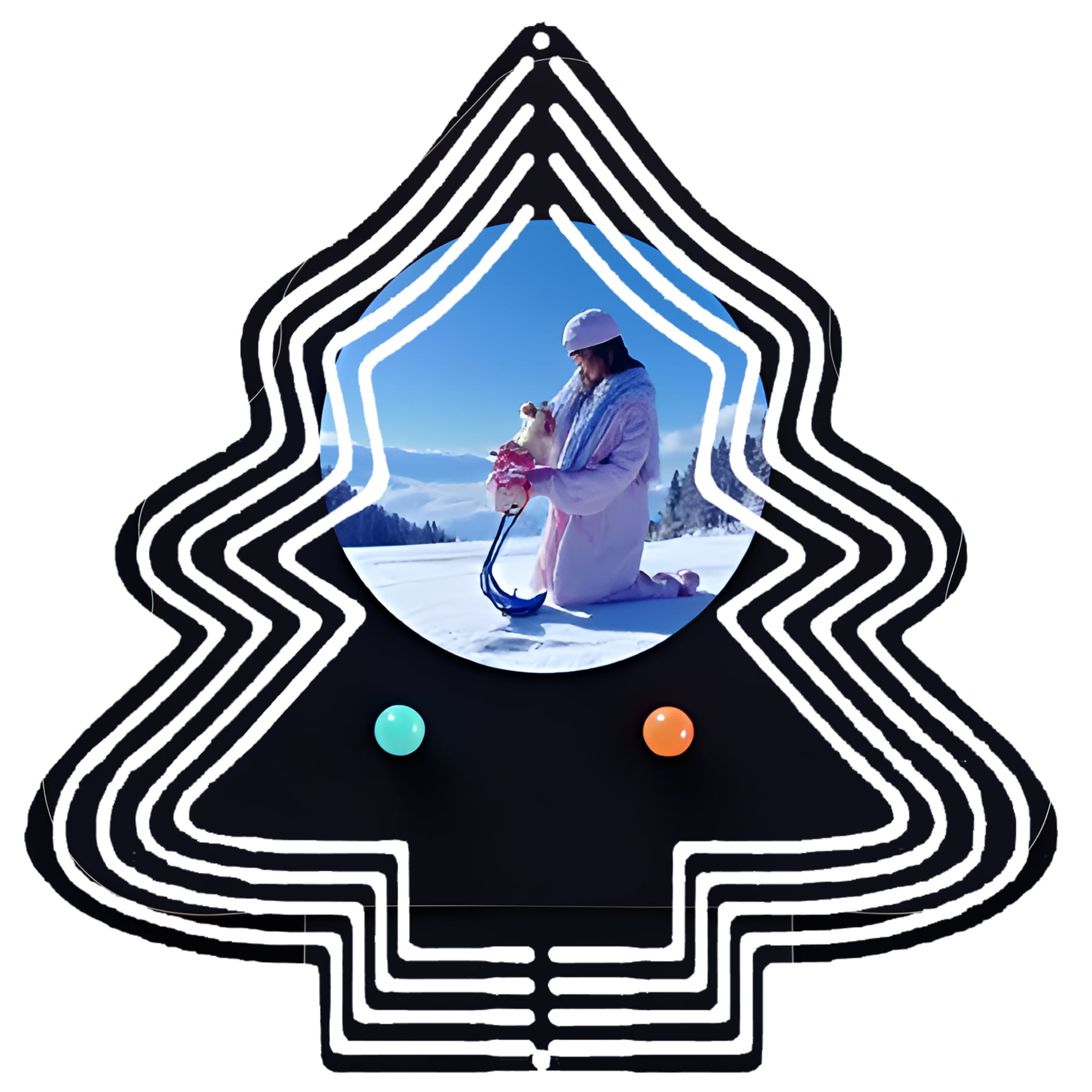 Metal Tree-Shaped Wind Spinner - Decorative Garden Art with Nature ...