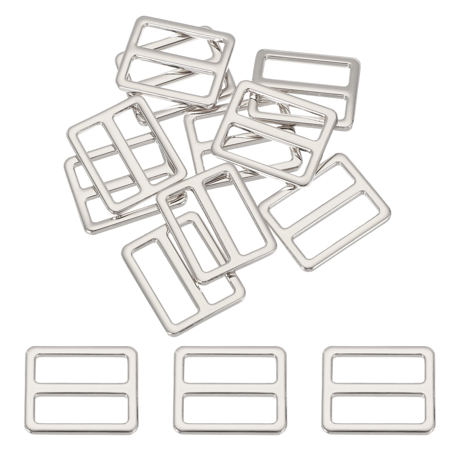 Uxcell Metal Tri-glide Slide Buckle, Zinc Alloy Adjuster Sliders ...