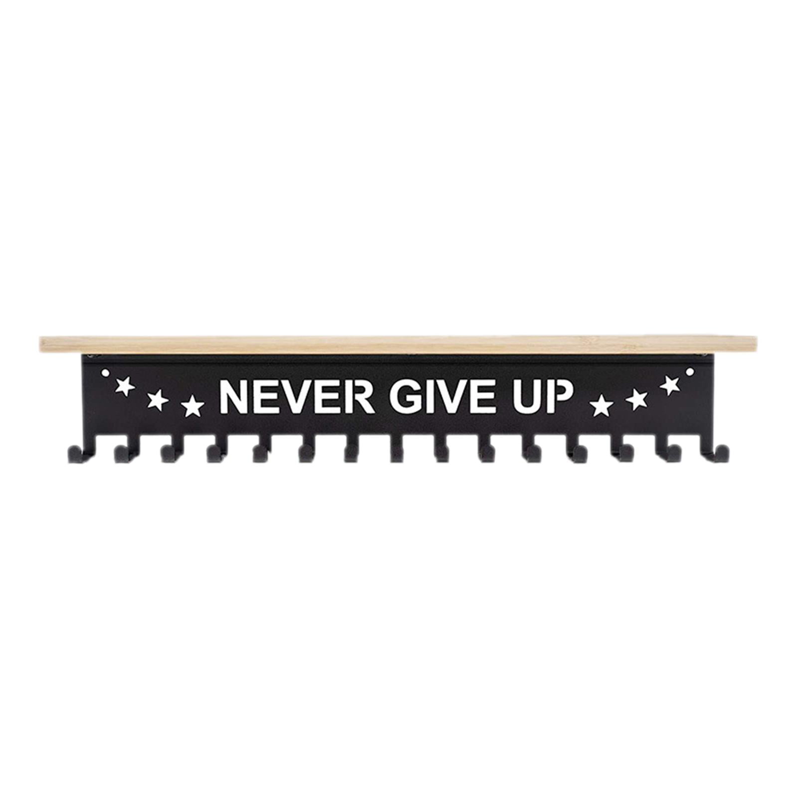 Metal Trophy Shelf with 20 Hooks Medals Display Rack for Running Medal ...