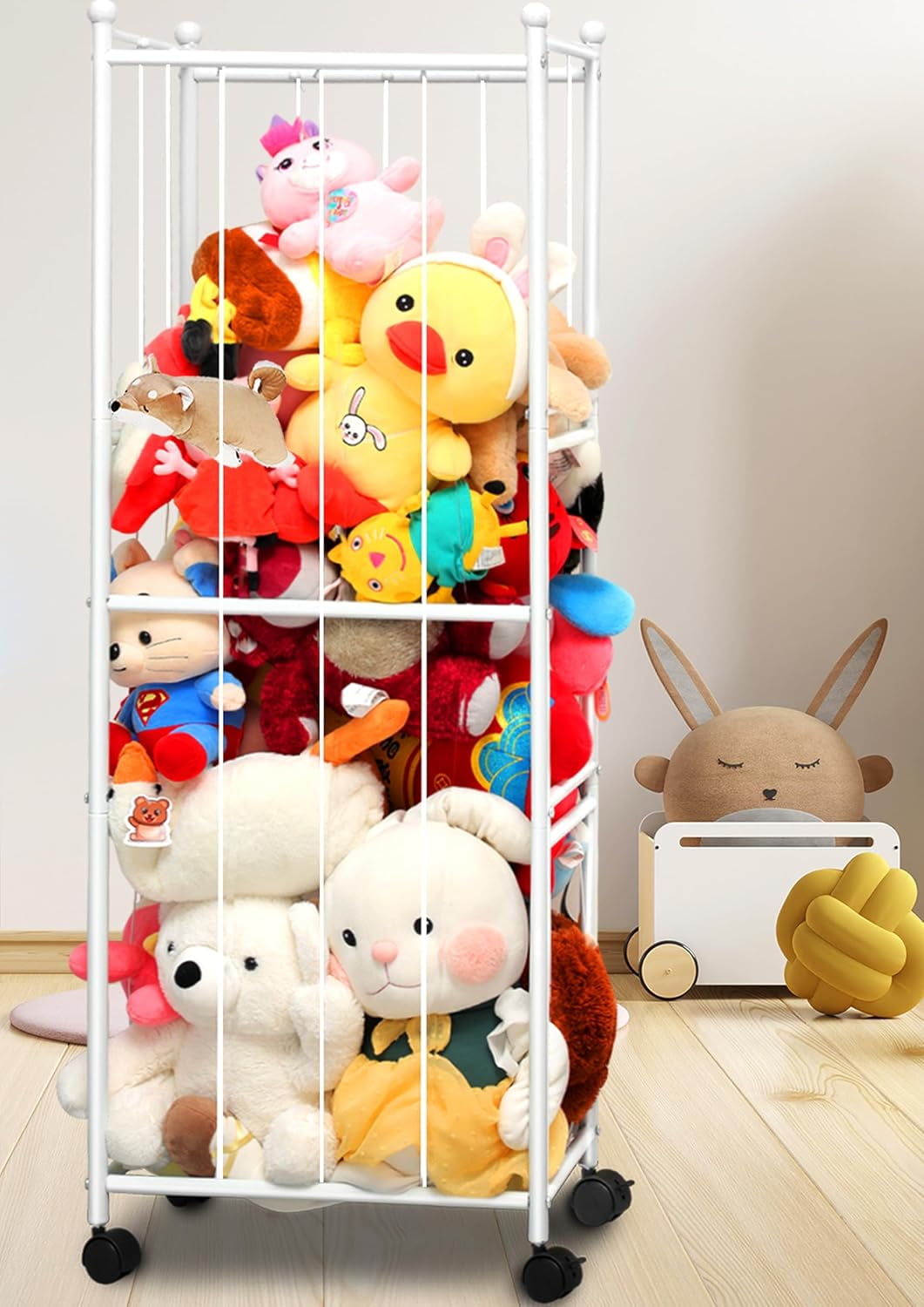 Metal Tubes】Stuffed Animal Storage, Plush Toy Storage Organizer Shlf ...