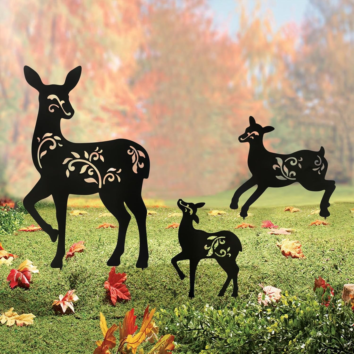Metal Turkey Garden Stakes Set of 2 Outdoor Thanksgiving Yard Decor ...