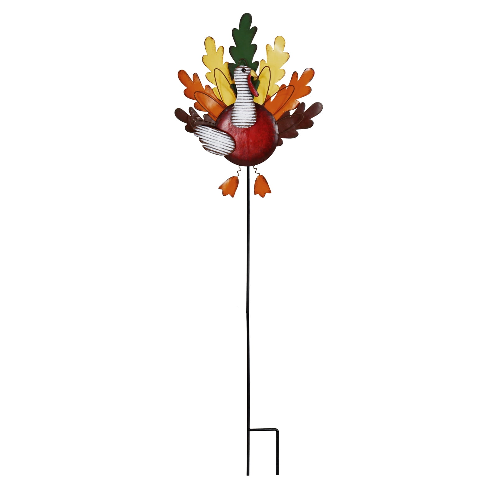 Metal Turkey Stake for Thanksgiving Fall Decorations 39" H Turkey Yard ...