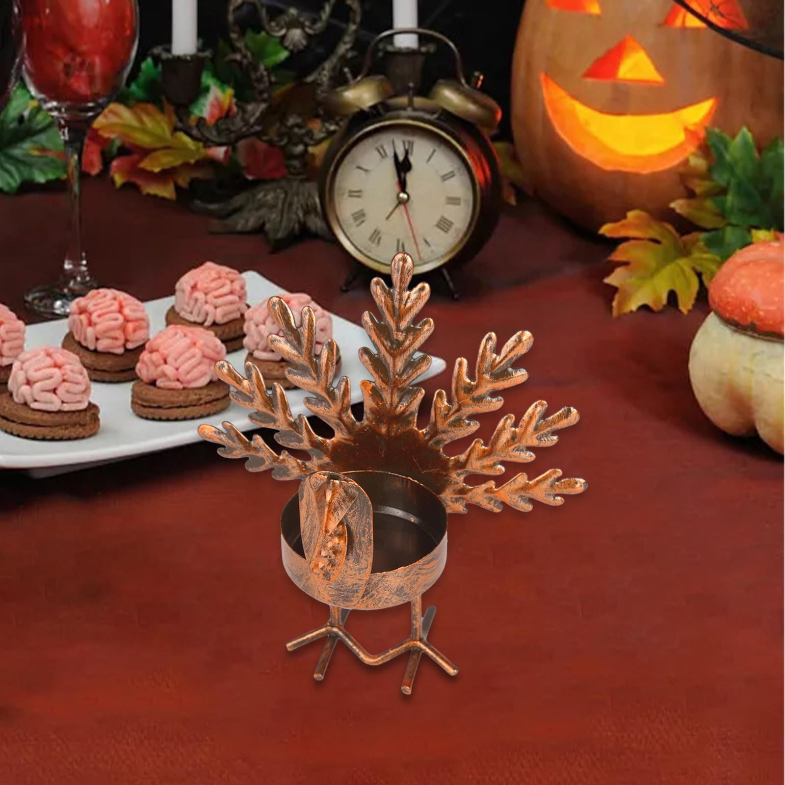 Metal Turkey Tea Light Candle Holder Kitchen Decor Decorative Versatile ...