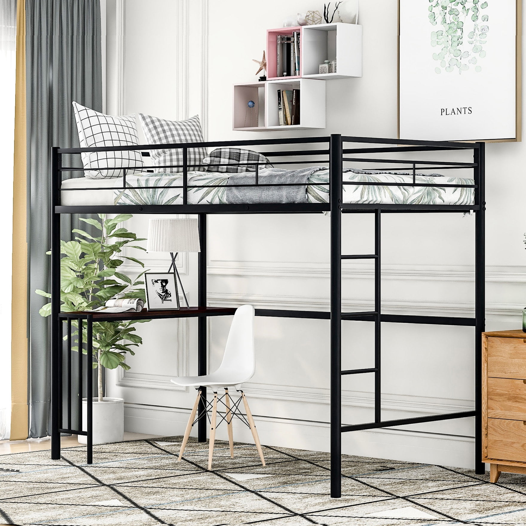 Metal Twin Loft Bed / Simple Assembly, Easy - to - Follow Instructions ...