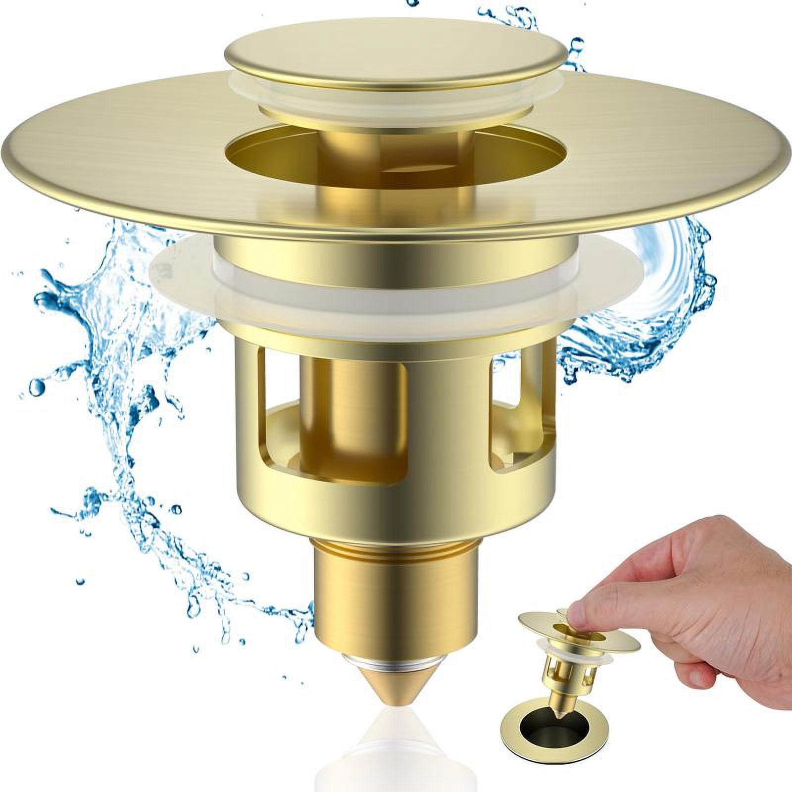 All Metal Universal Bathroom Sink Stopper, for 1''~1.8'' Basin Pop Up ...