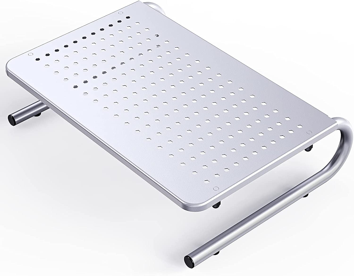 Metal Vented Monitor Stand for Laptop and Desktop - Adjustable Height ...