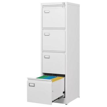 4 Drawer File Cabinet with Lock Metal Vertical File Storage Cabinet ...
