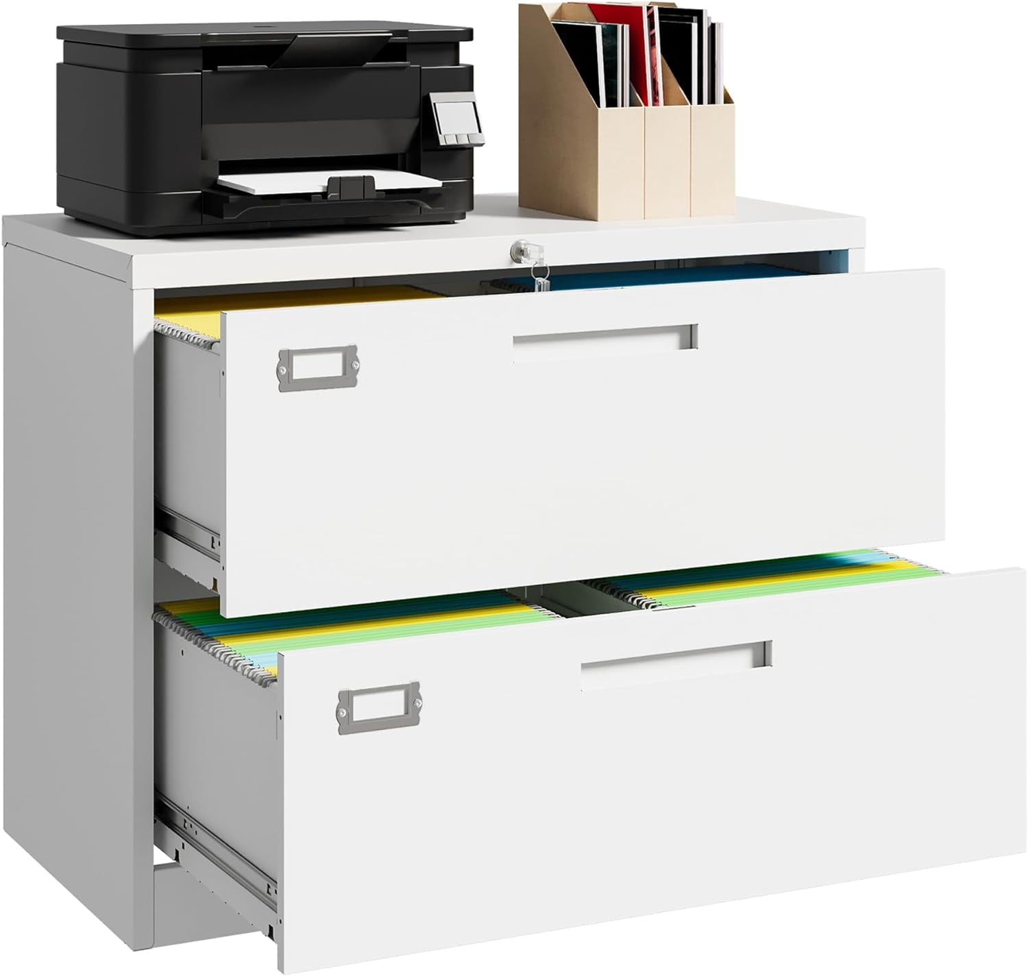 Metal Vertical File Cabinet with Lock，Narrow Filing Cabinets for ...