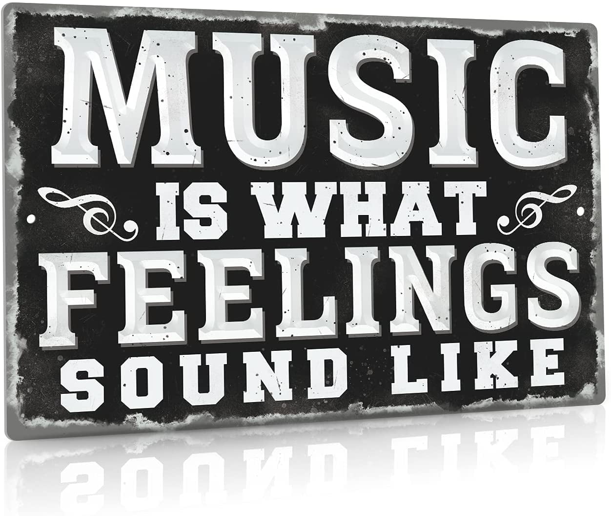 Metal Vintage Music Sign, Retro Wall Decor for Coffee Bar, Man Cave ...